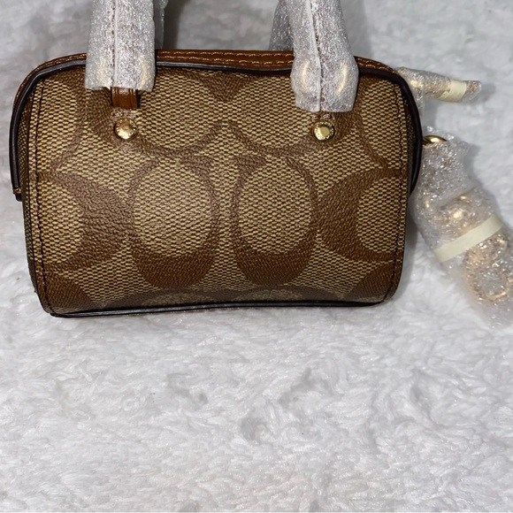 Coach | Accessories | Coach Mini Rowan Satchel Bag Charm In Signature ...